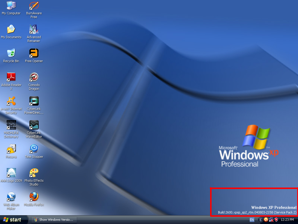 Show your Windows version on the Desktop | My e-Tricks